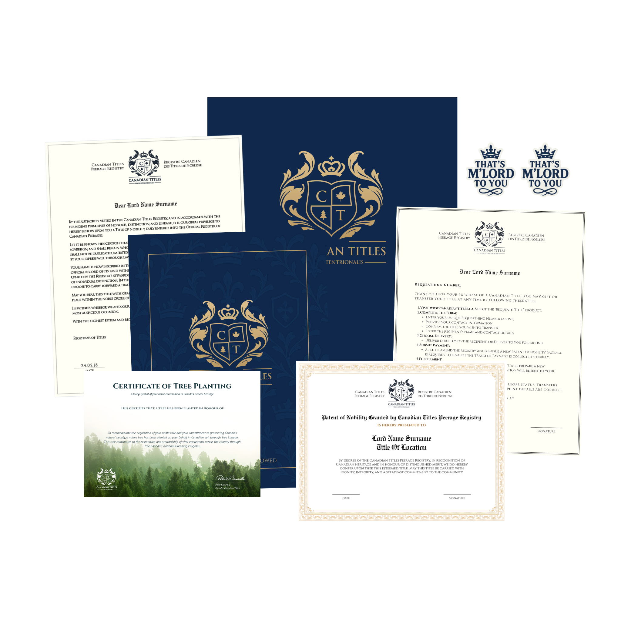 Lordship Title Pack | Canadian Titles